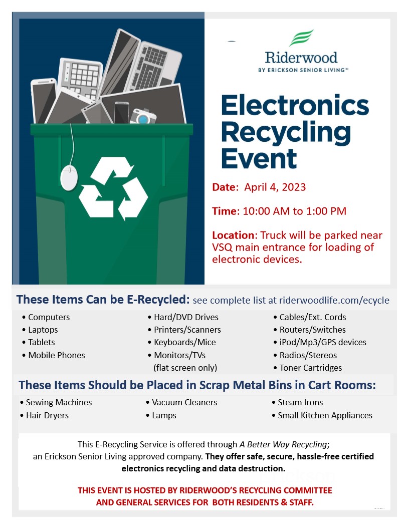 How to Recycle your Old Electronics | RiderwoodLife.com